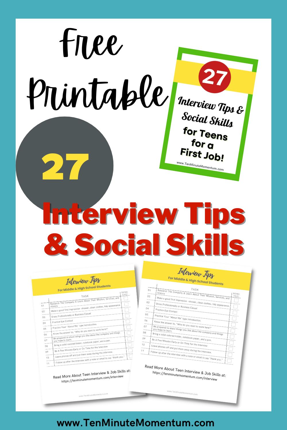 Interview Tips and Social Skills for Teens Who Want a Job