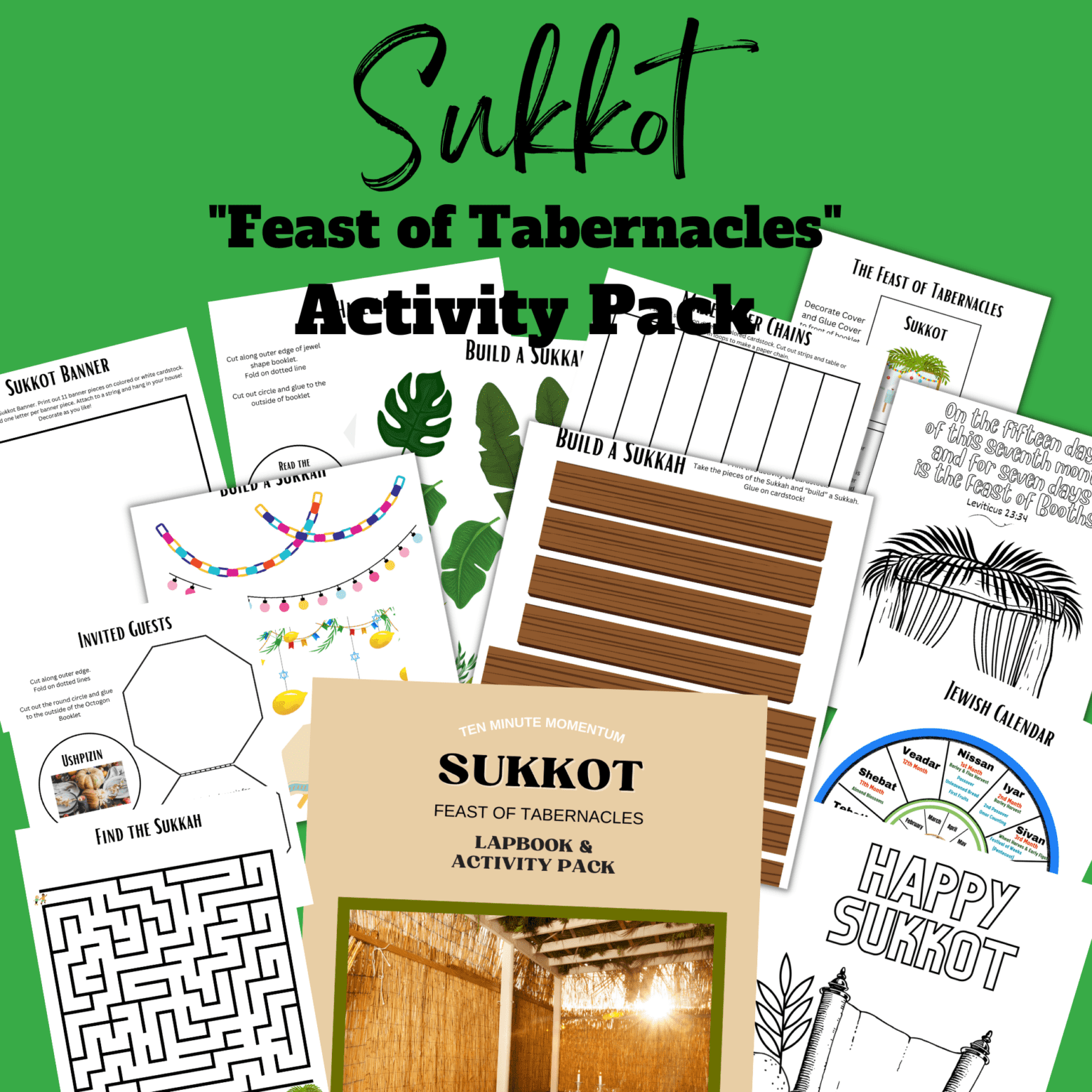 10+ Easy Sukkot Activities and Decorations (in 2024) – Ten Minute Momentum