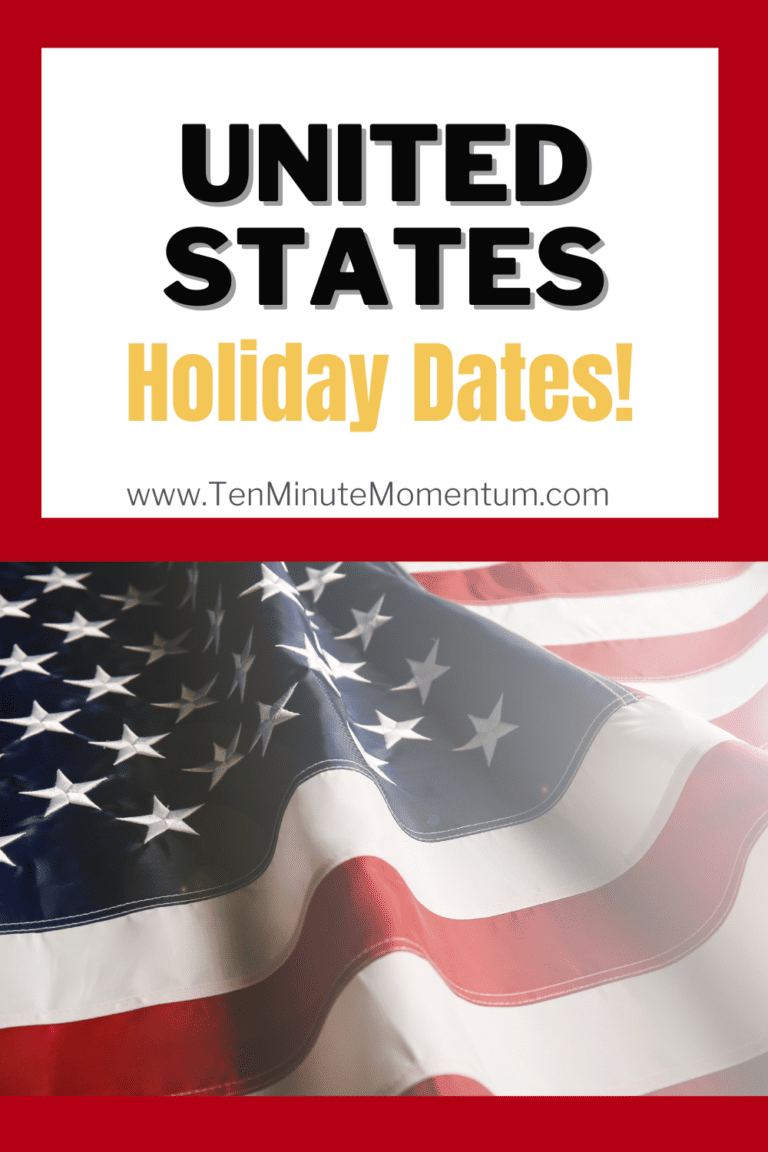United States Holidays List of Calendar Dates for 2025, 2026, 2027