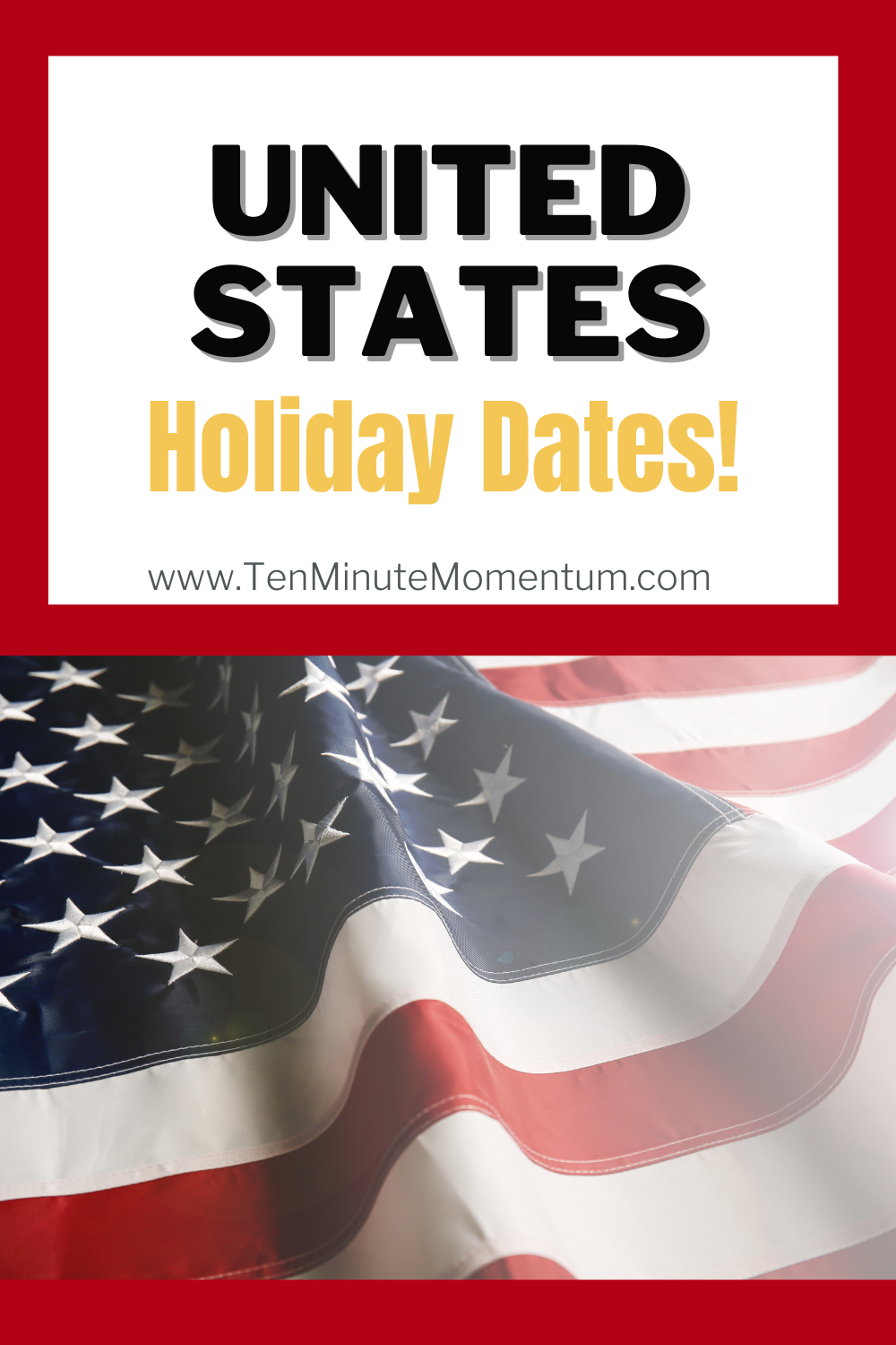United States Holidays List of Calendar Dates for 2025, 2026, 2027